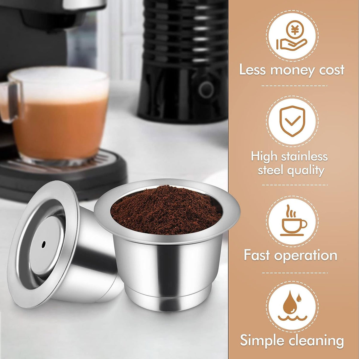 Stainless Steel Coffee Capsule Set - Aussie Coffee Roasters